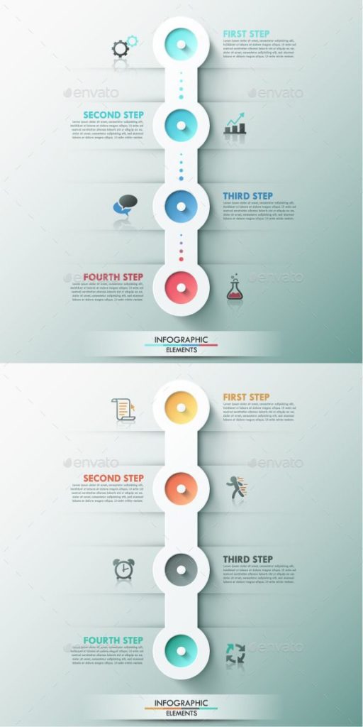Business infographic : Modern Infographic Process Template (2 Colors ...