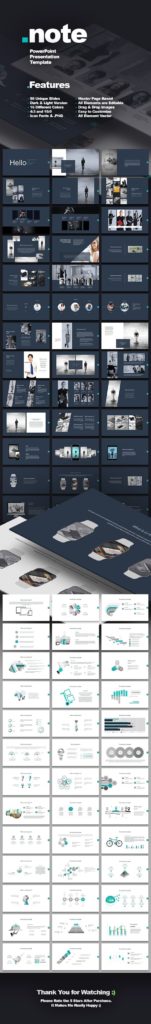 Business infographic : Note - Business PowerPoint Template ...