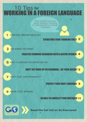 Educational infographic : 10 Tips for Working Abroad in a Foreign ...