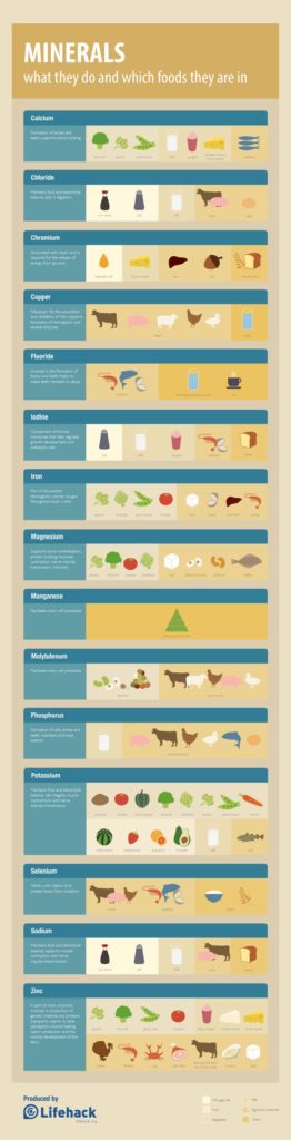 Food infographic - Ever wondered what minerals are for? or how they ...