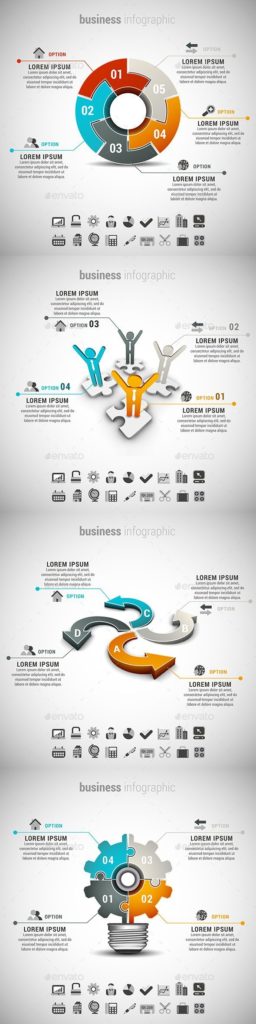Business infographic : Business infographic : 4 in 1 Business ...
