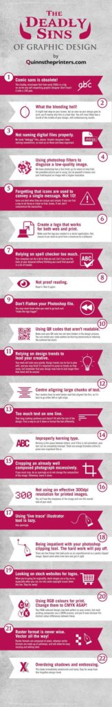 Business infographic : Graphic Design Sins: 22 Mistakes That Novice ...