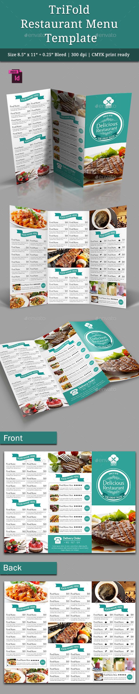 Food infographic - TriFold Restaurant Menu Template Vol. 4 — InDesign ...