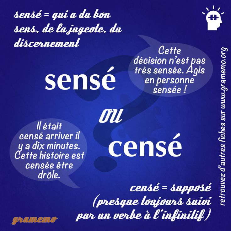Educational infographic : Censé ou sensé ? | InfographicNow.com | Your ...