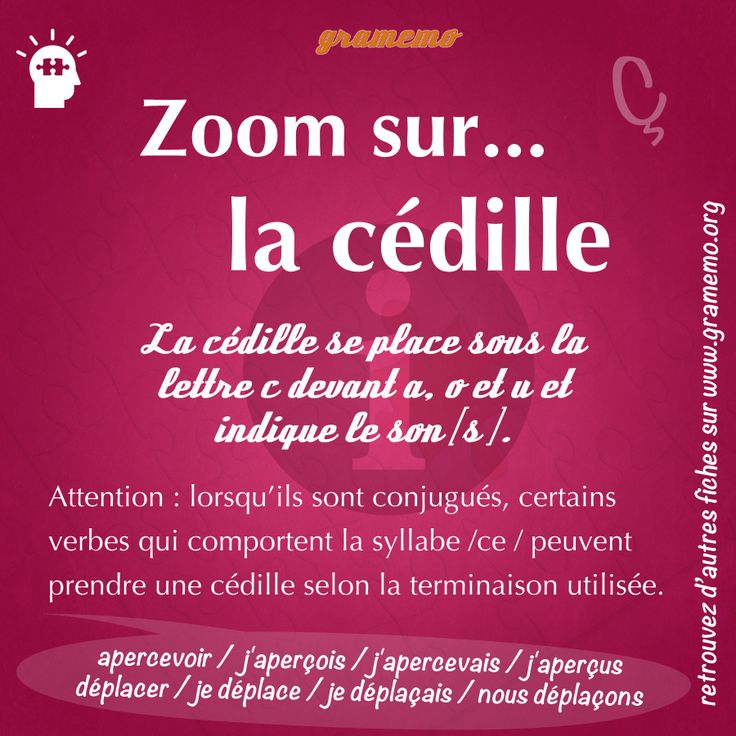 Educational infographic : Zoom sur... la cédille - InfographicNow.com ...