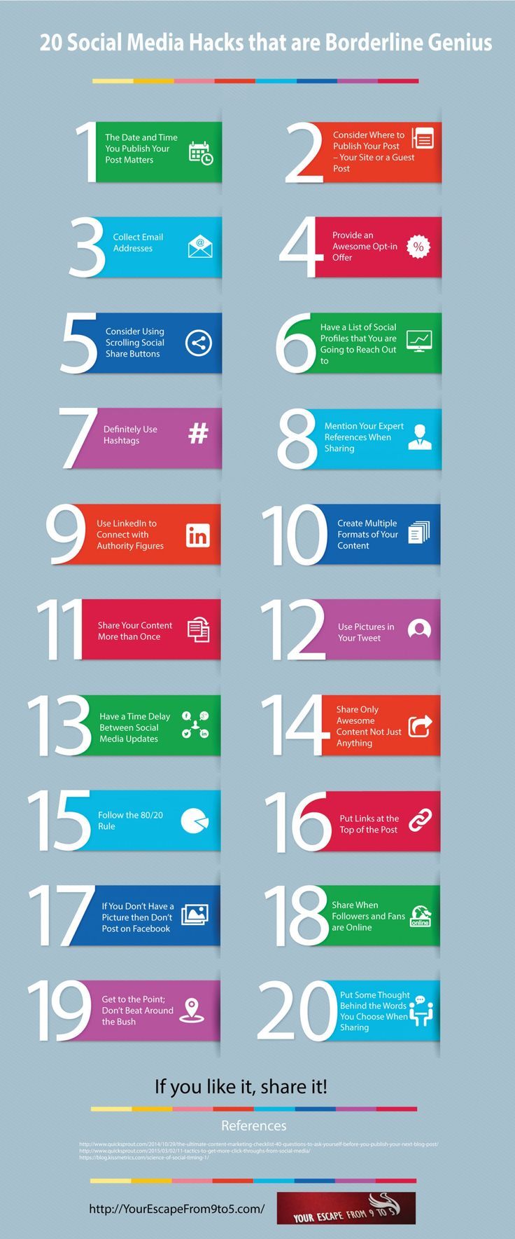 Social media infographic – 20 Social Media Hacks that are Borderline ...