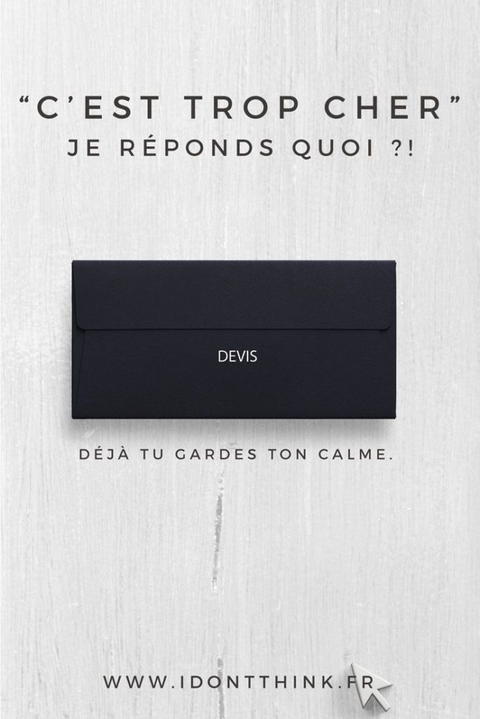 Business infographic : Que répondre à l'objection “c'est trop cher ...