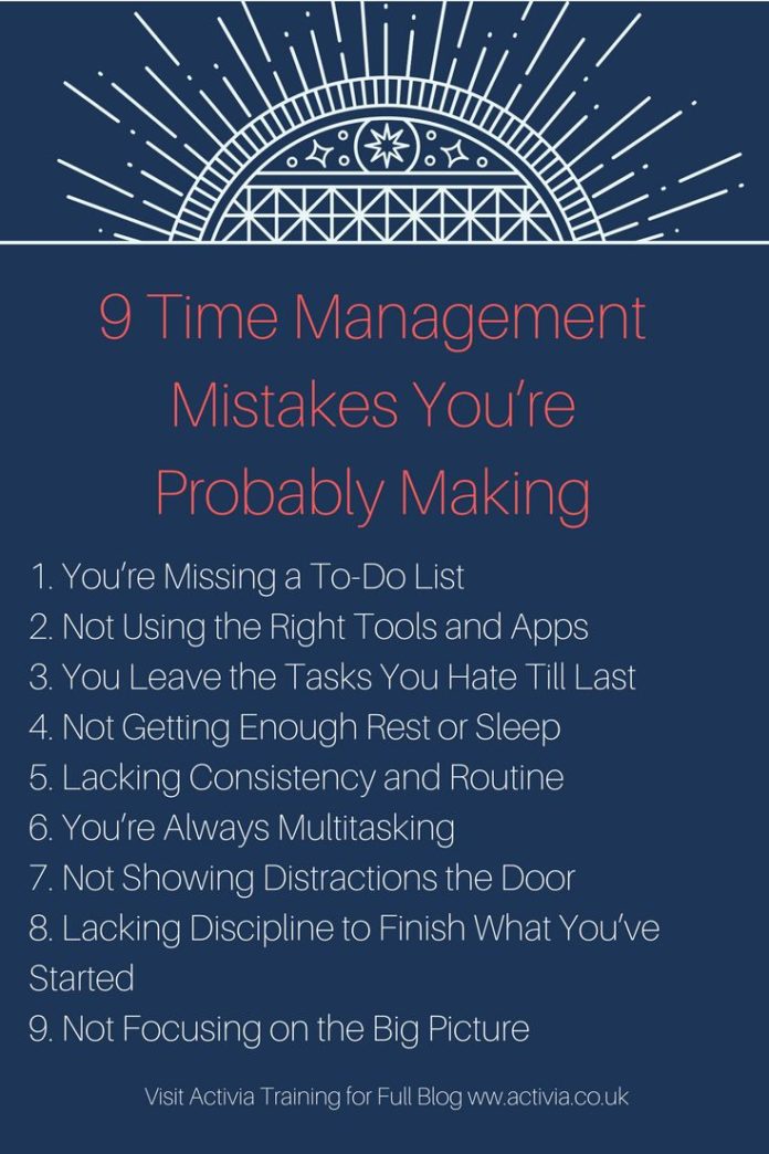 Management : 9 Time Management Mistakes You’re Probably Making ...