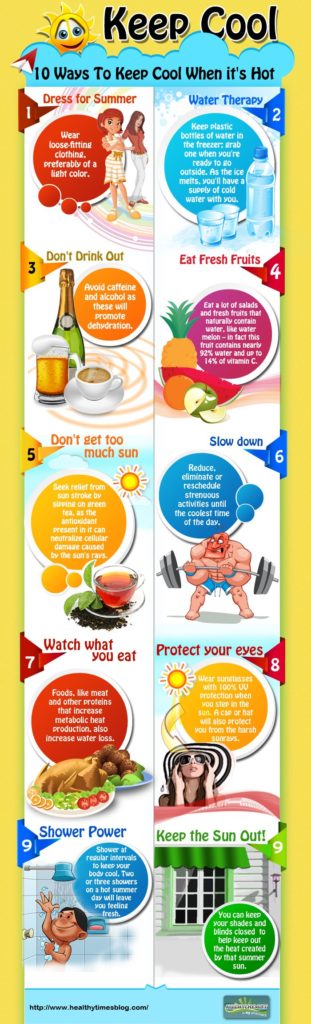 Healthcare infographic : 10 Ways To Keep Cool When it’s Hot – A ...
