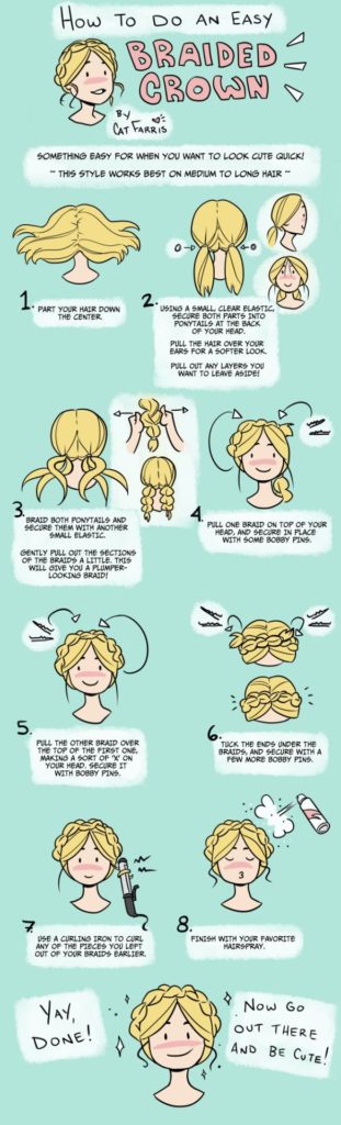 Fashion infographic : 14 easy braided hairstyles and step by step ...