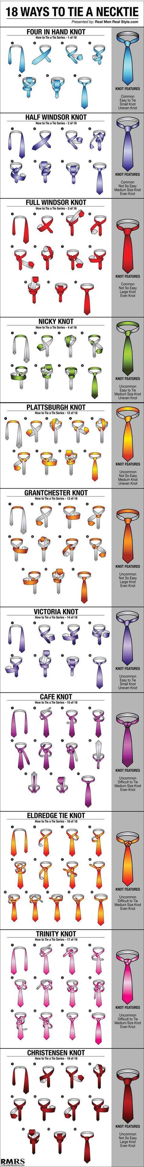 Fashion infographic : How to tie a necktie… | InfographicNow.com | Your ...