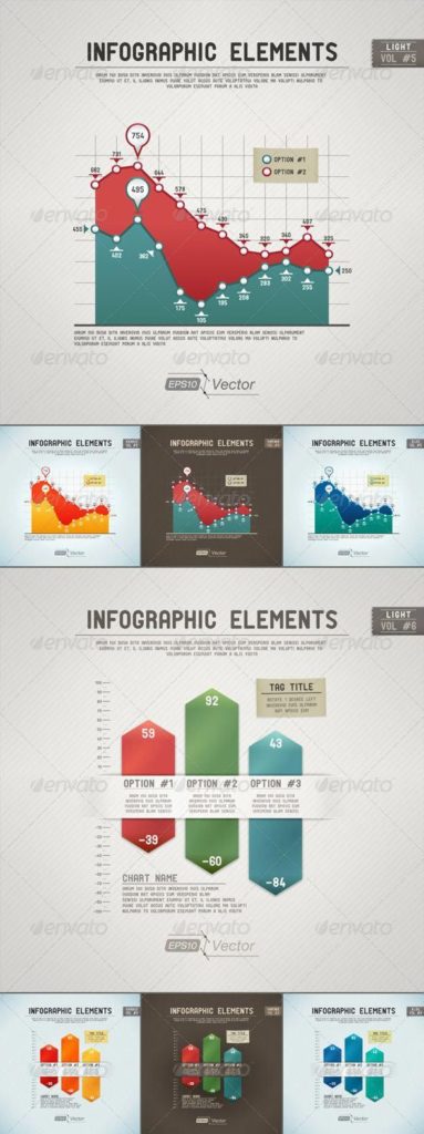 Statistics infographic : Infographic Elements - Area and Column Charts ...