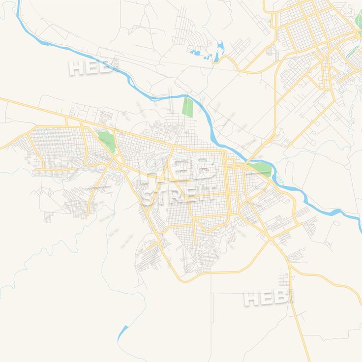 Travel infographic - Empty vector map of Ciudad Acuña, Coahuila, Mexico ...