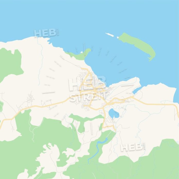 Travel infographic – Empty vector map of Moa, Holguín, Cuba ...