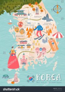 Travel infographic – Korea travel map, lovely flat style korea ...