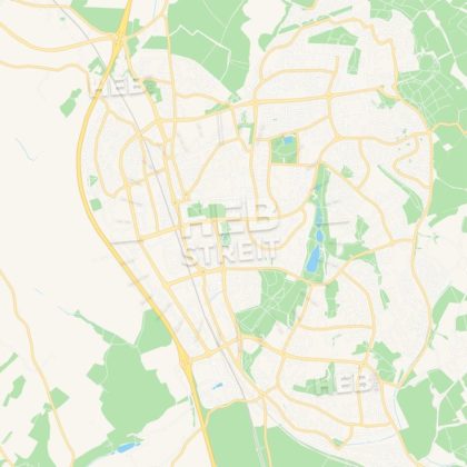 Travel infographic - Stevenage, England Vector Map - Classic Colors ...