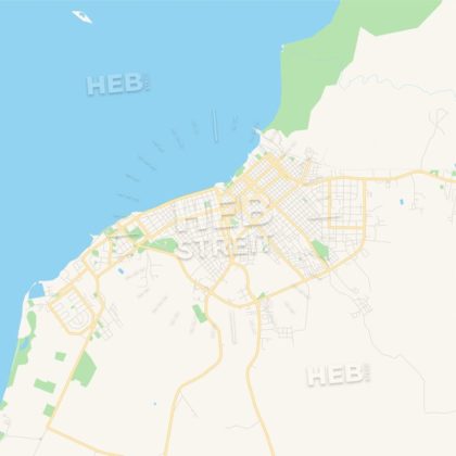 Travel infographic - Empty vector map of Manzanillo, Granma, Cuba ...