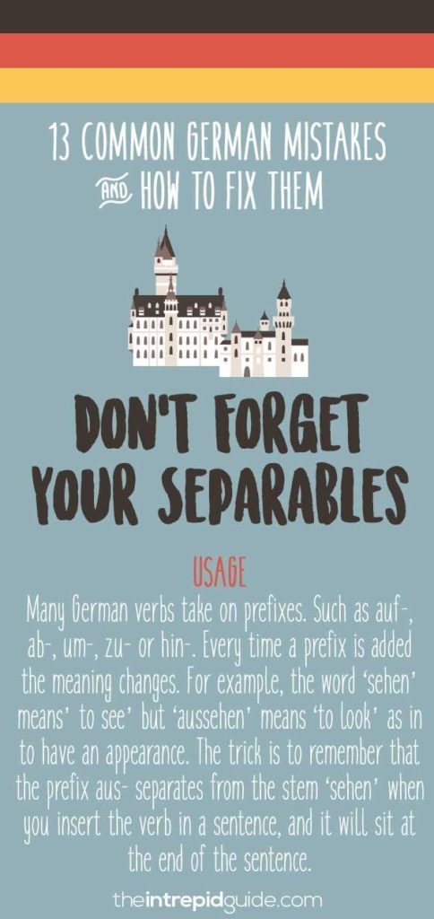 Educational infographic : 13 German Grammar Mistakes You Make & How to ...
