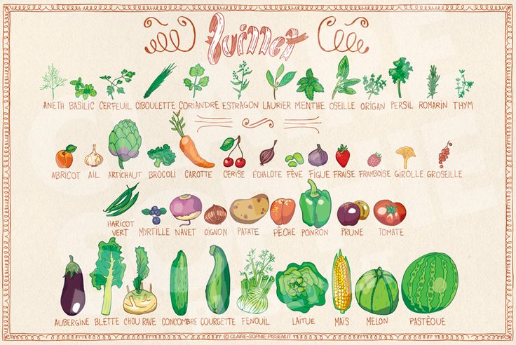 Food infographic – Cette liste des fruits et légumes de saison en ...