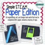 Management : Maker Space Task Cards (Simple STEAM Paper Edition ...