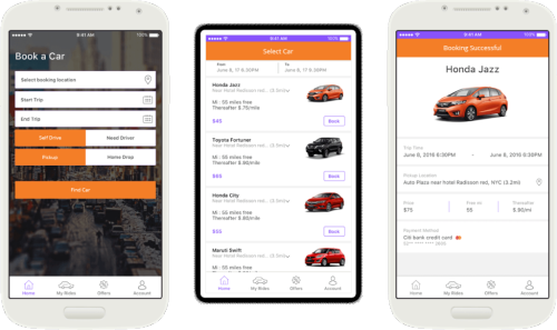 The feature list for Robust Car Rental Application Development ...