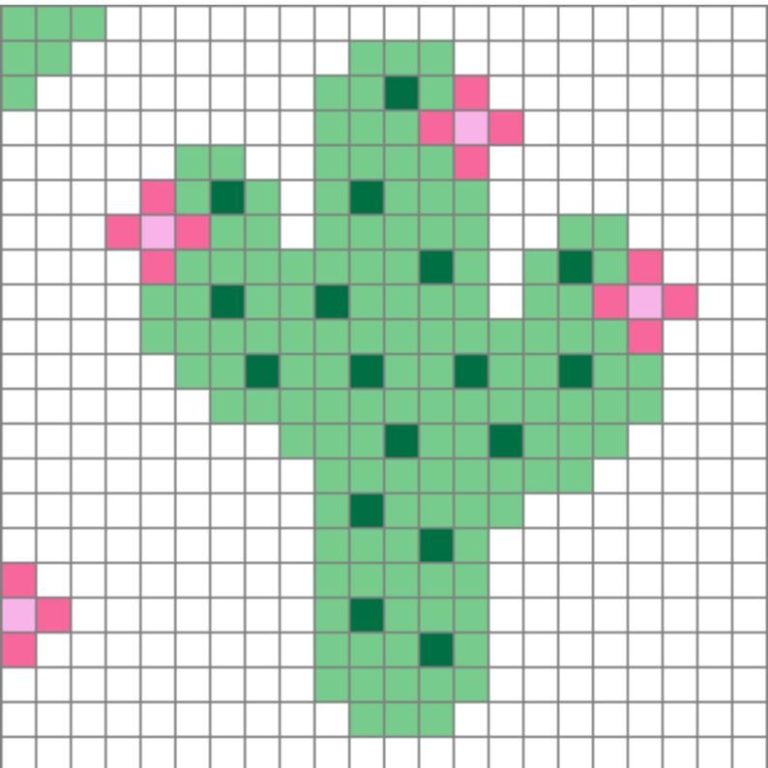 simple pixel art – Cactus, Baby blanket, Crochet blanket, C2C pattern ...