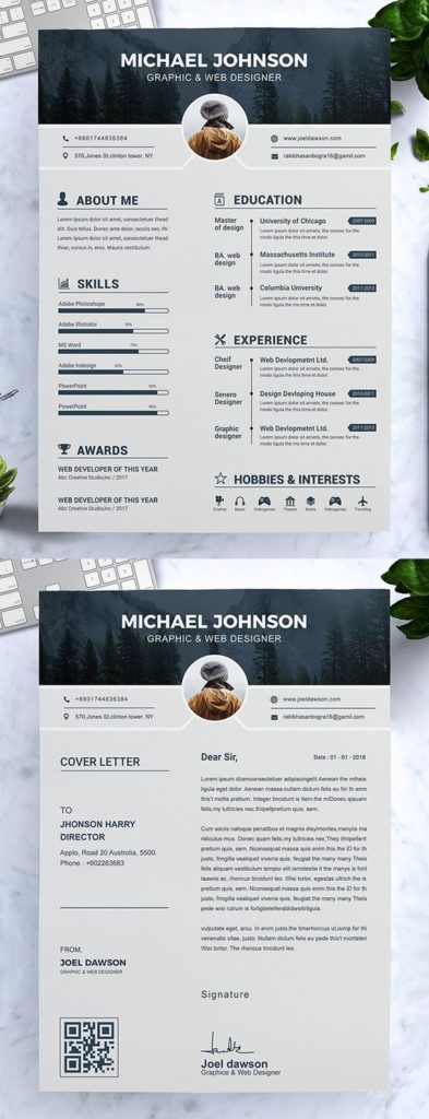 infographic icons - Modern Resume Template / CV Template ...
