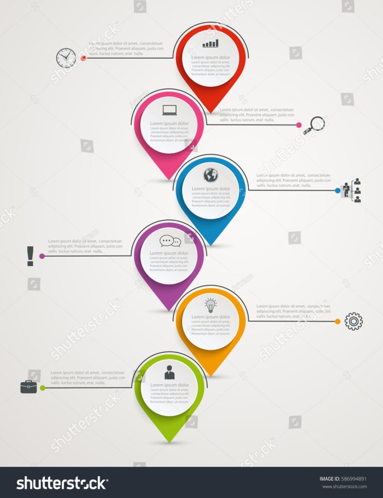 flowchart infographic - Abstract Business Infographics 6 Paper Labels ...
