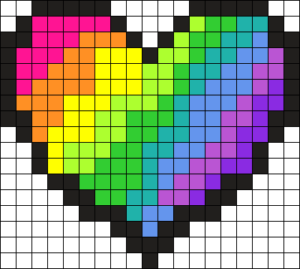 heart pixel art – pixel art coeur arc en ciel : +31 Idées et designs ...