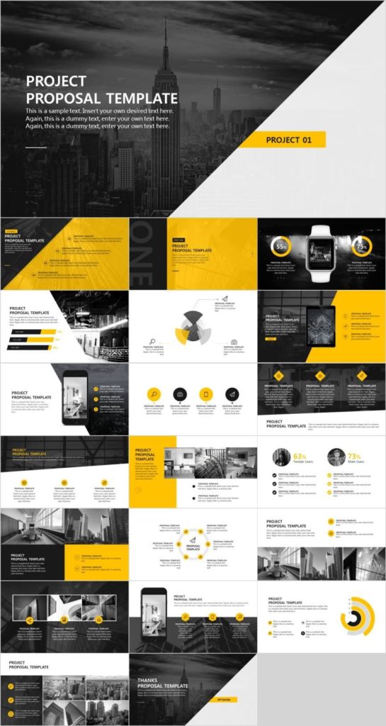 infographic chart – Creative Project proposal PowerPoint template ...