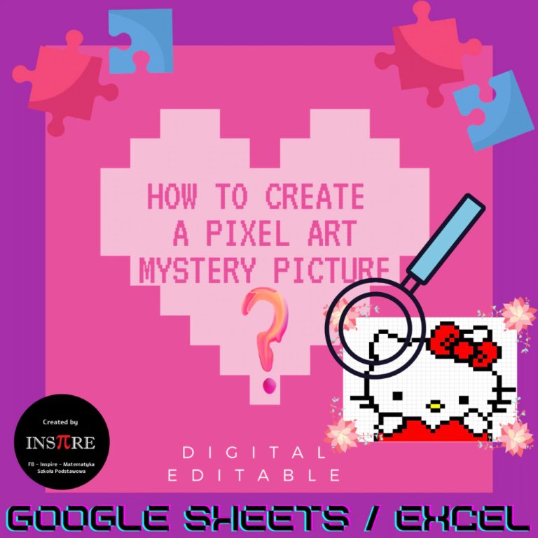 spreadsheet pixel art – How to create a Pixel Art Mystery Picture ...